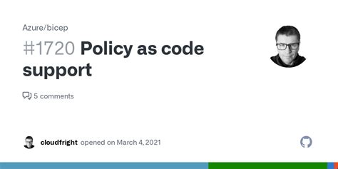 Policy As Code Support · Issue 1720 · Azurebicep · Github