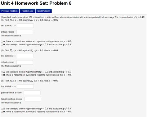 Solved Unit 4 Homework Set Problem 8 Previous Problem Chegg Com