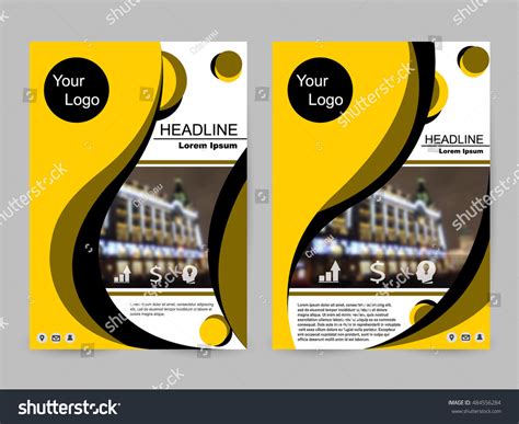 Yellow Annual Report Brochure Flyer Design Stock Vector Royalty Free