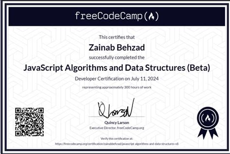 Im Excited To Share That I Recently Earned The Javascript Certification From The Renowned