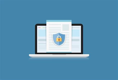 Premium Vector Concept Is Data Security Shield On Computer Desktop Or Labtop Protect Sensitive