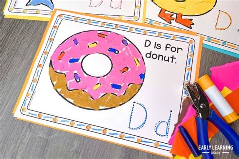 Letter D Crafts For Preschoolers Donut Duck And Dolphin