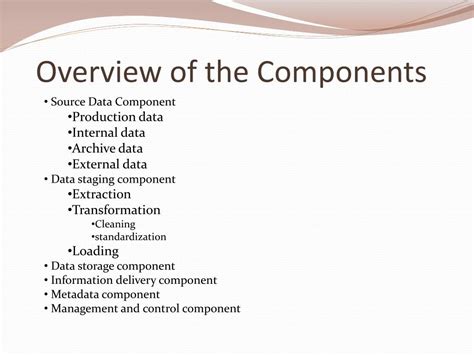 Ppt Data Warehouse Components Powerpoint Presentation Free Download Id 3199474