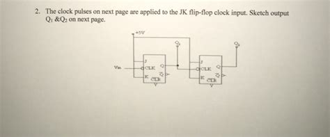 solved 2 the clock pulses on next page are applied to the