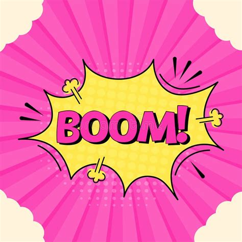 comic speech bubble with expression text boom vector bright dynamic
