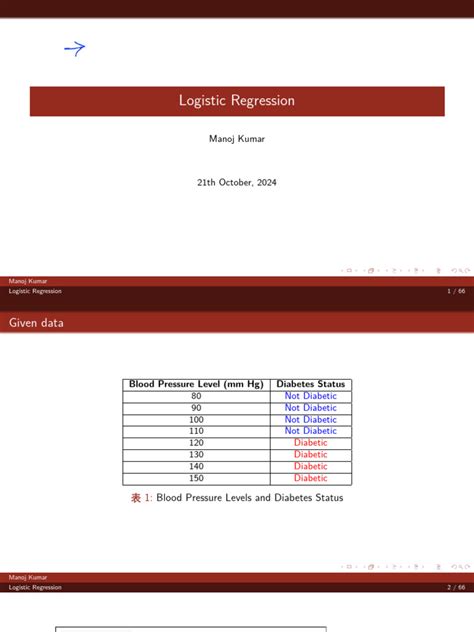 Logistic Regression Class 3 Pdf Linear Regression Logistic