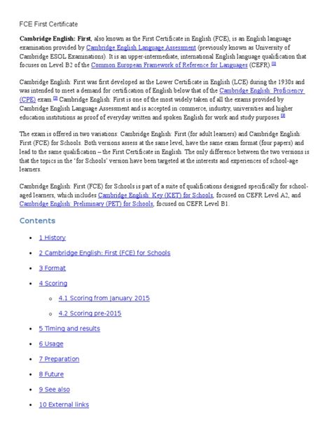 Fce First Certificate 004docx Schools Data Collection Free 30