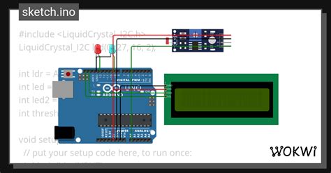 ldrandlcd wokwi esp32 stm32 arduino simulator
