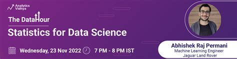 DataHour Statistics In Data Science