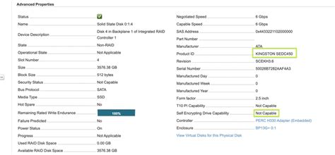 ‎kingston Data Center Enterprise Ssds Security Status Not Capable Dell Technologies