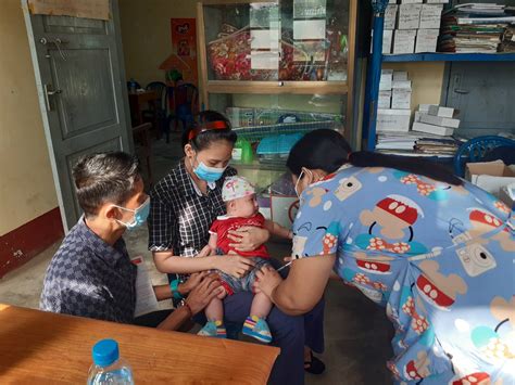 ဒဂုံမြို့သစ် တောင်ပိုင်း မြို့နယ်တွင် မွေးကင်စမှ ၁ နှစ်ခွဲအထိ ကလေးငယ်များအား ပုံမှန် ကာကွယ်ဆေး