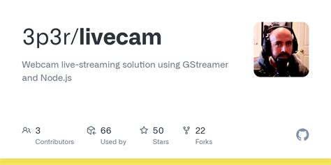 github 3p3r livecam webcam live streaming solution using gstreamer and node js