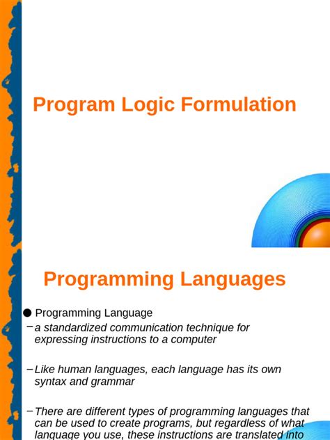 Program Logic Formulation Pdf Computer Programming Control Flow