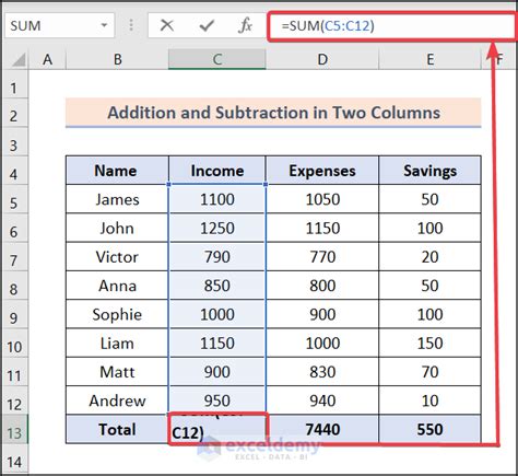 How To Add And Subtract In One Cell In Excel 6 Ways