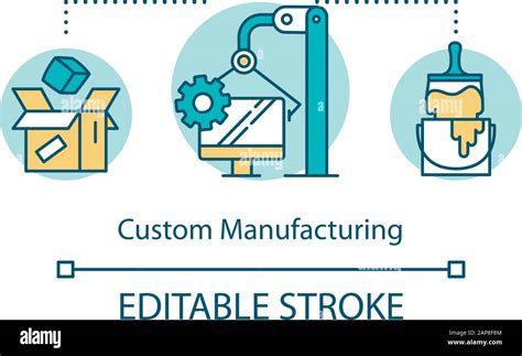 Custom Manufacturing Concept Icon Local Production Idea Thin Line Illustration Unique Product
