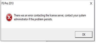 There Was An Error Contacting The License Manager Information Mapping