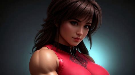 Портрет девушки культуриста в красной майке · 2560x1440 Qhd And Wqhd 16 9 бесплатная фотография