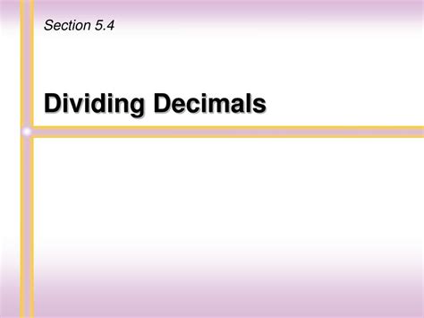 PPT Dividing Decimals PowerPoint Presentation Free Download ID