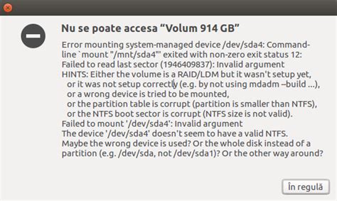 Mount Unable To Access Volume 914 GB While Mounting A Drive Ask