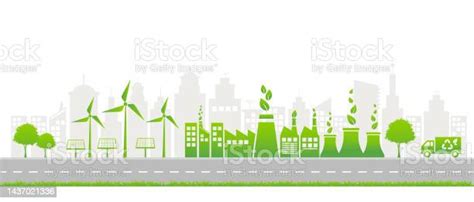 지속 가능한 에너지 개발 환경 및 생태 개념 벡터 일러스트레이션을 위한 배너 평면 디자인 0명에 대한 스톡 벡터 아트 및 기타