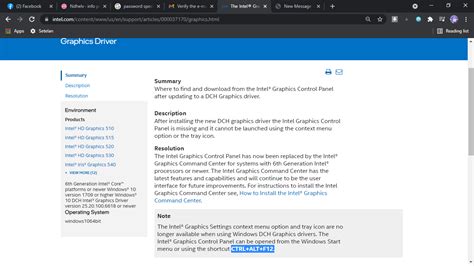 Solved Intel Control Panel Missing Intel Community