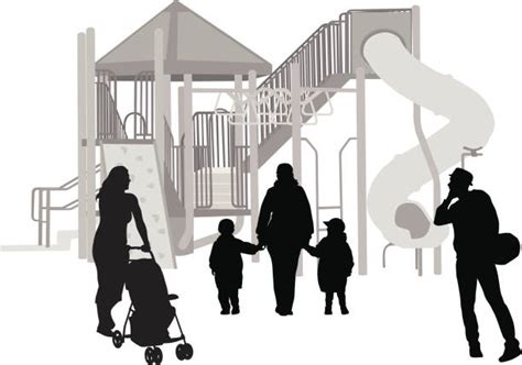 Group Of Moms At Playground Illustrations Royalty Free Vector Graphics