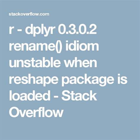 Renaming Columns In R With Dplyr 0302
