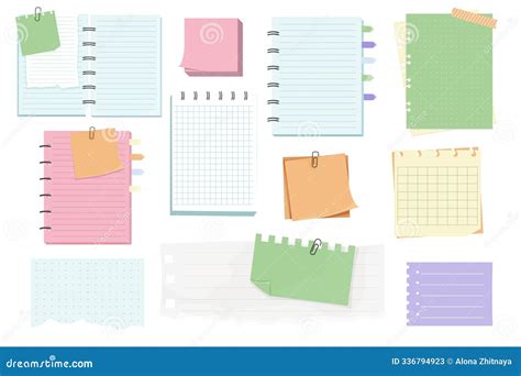 Memo Notes Paper For Note With Clip Postit Planner Notebook Page