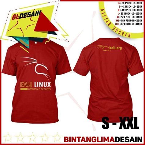 Jual Tshirt Kaos Kali Linux Hacker Keren Baju Kaos Distro Seri Tren