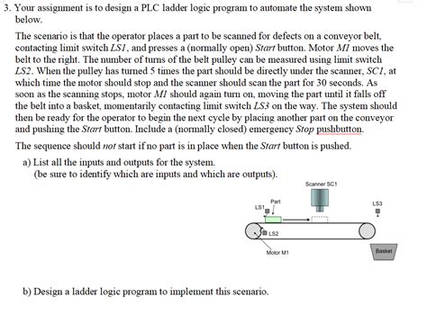Your Assignment Is To Design A PLC Ladder Logic Chegg