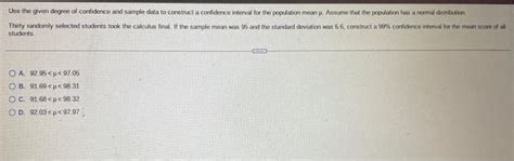 solved use the gven degree of contidence and sample data to