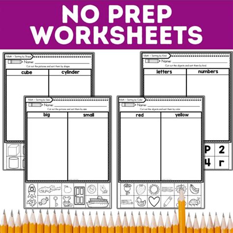 Sorting Objects Into Categories Worksheets Cut And Paste Attributes
