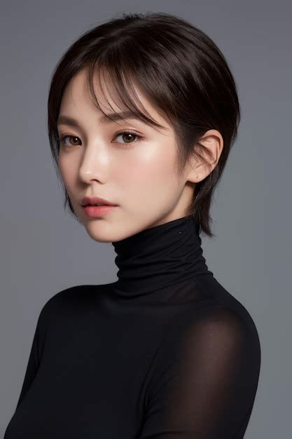 Premium Ai Image Portrait Of Beautiful Japanese Women With Silver