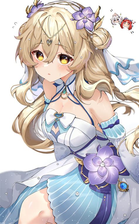 Lumine Paimon Nilou And Nilou Genshin Impact Drawn By Jasummin Danbooru