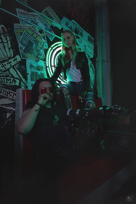 Alt Cunningham And Johny Silverhand From Cyberpunk 2077 Rcosplay