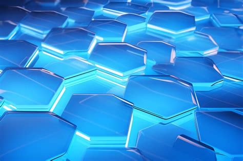 Premium Ai Image Abstract Blue Of Futuristic Surface Hexagon Pattern Hexagonal Honeycomb With