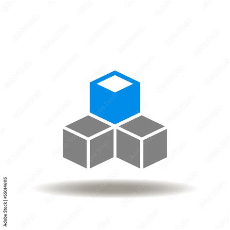 Vector Illustration Of 3d Boxes Or 3d Cubes Structure Icon Of Sdk Software Development Kit