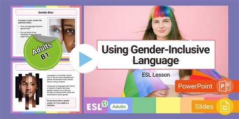 Esl Using Gender Inclusive Language Lesson Adults B1