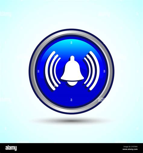 Alarm Symbol Notification Bell Icon Button Design Illustration Stock
