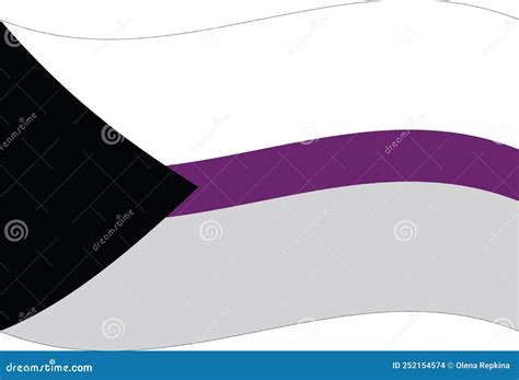 Waved Demisexual Pride Flag Illustration 252154574
