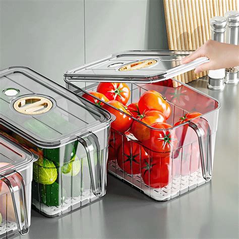 Bento Box Food Storage Plastic Freezer Organizer Stackable Containers