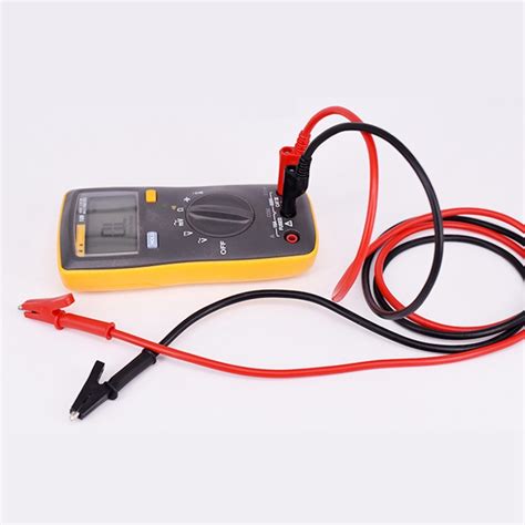 두꺼운 프로브 악어 클립 테스트 리드 단일 케이블 길이 1m검은색