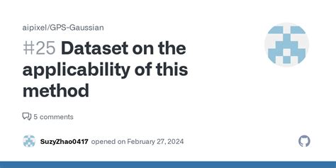 Dataset On The Applicability Of This Method · Issue 25 · Aipixelgps Gaussian · Github