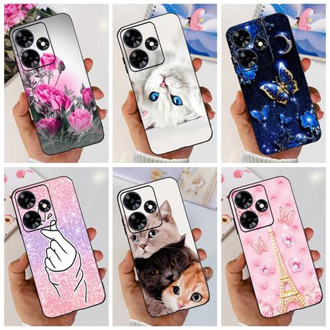Infinix Hot 30 X6831 Hot 30 Play NFC X6835B Fashion Flower Cat Butterfly Phone Casing Hot30