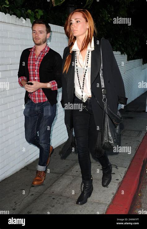 Ruby Stewart And Chris Masterson Is Seen Out And About In Los Angeles California Stock Photo