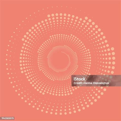 추상 배경입니다 나선형 도트 배경을 디자인합니다 광학 아트 복숭아 솜털 무늬입니다 벡터 일러스트 레이 션입니다 곡선에 대한 스톡 벡터 아트 및 기타 이미지 Istock