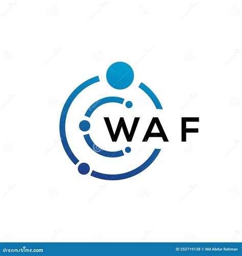 Waf Letter Technology Logo Design On White Background Waf Creative