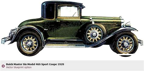 1929 Buick Master Six Model 46s Sport Coupe Coupe Blueprints Free