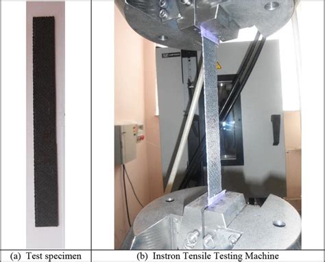 Photografs of test specimen and universal ınstron tensile test machine Download Scientific Diagram