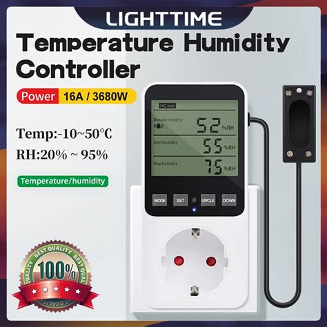 Euusfruk Socket Thermostat Lcd Display Digital Temperature Humidity